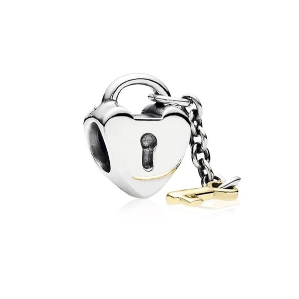 Pandora Charm: Key To My Heart With 14k Gold Key(Reti… - Gem